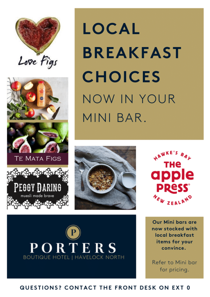 Local Breakfast Items Now in Your Room! | Porters Boutique Hotel
